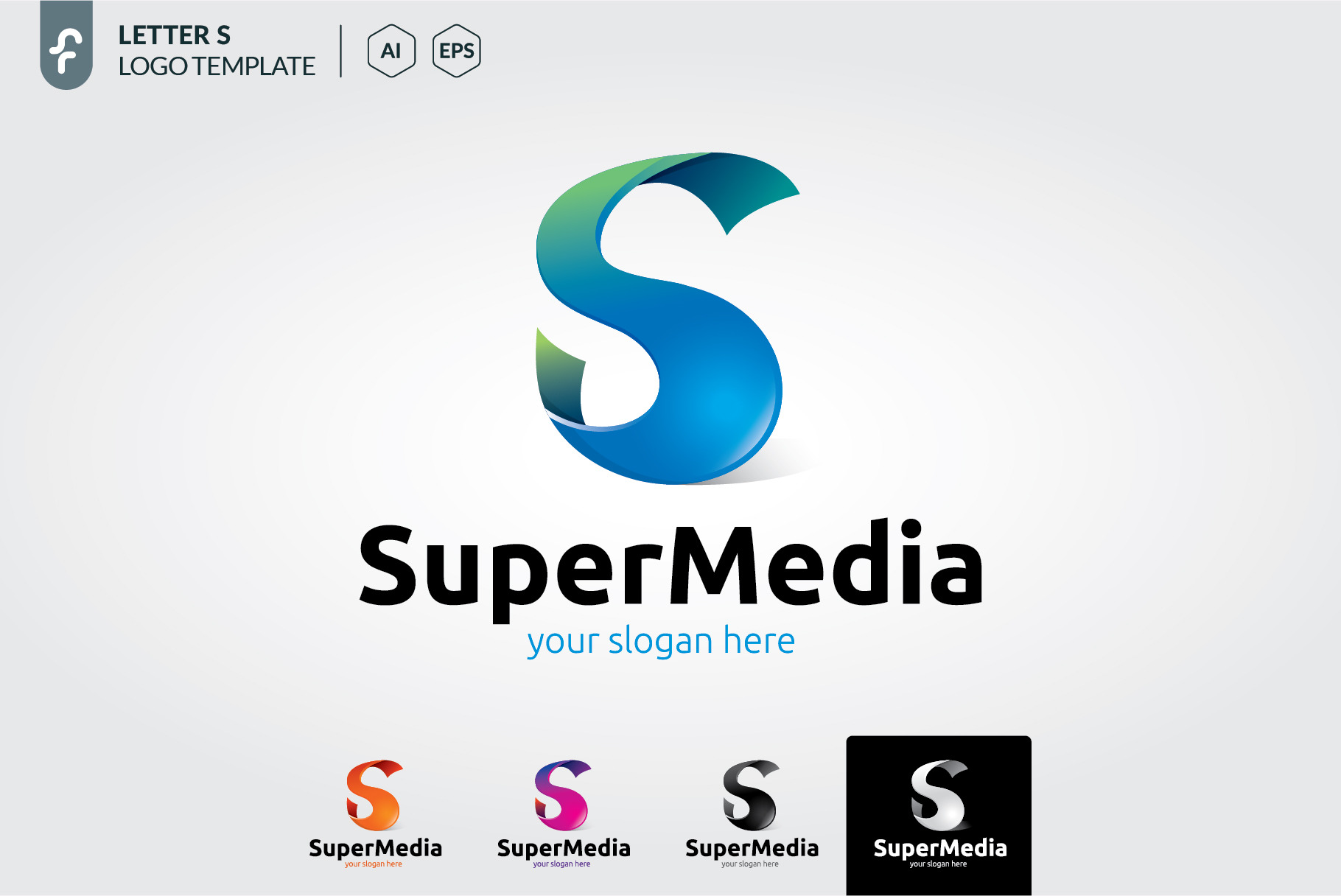 Letter s logo template, a Branding & Logo Template by ft.studio