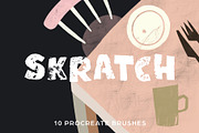 Scratch Procreate Brushes, a Brush Add-On by Faber Co.