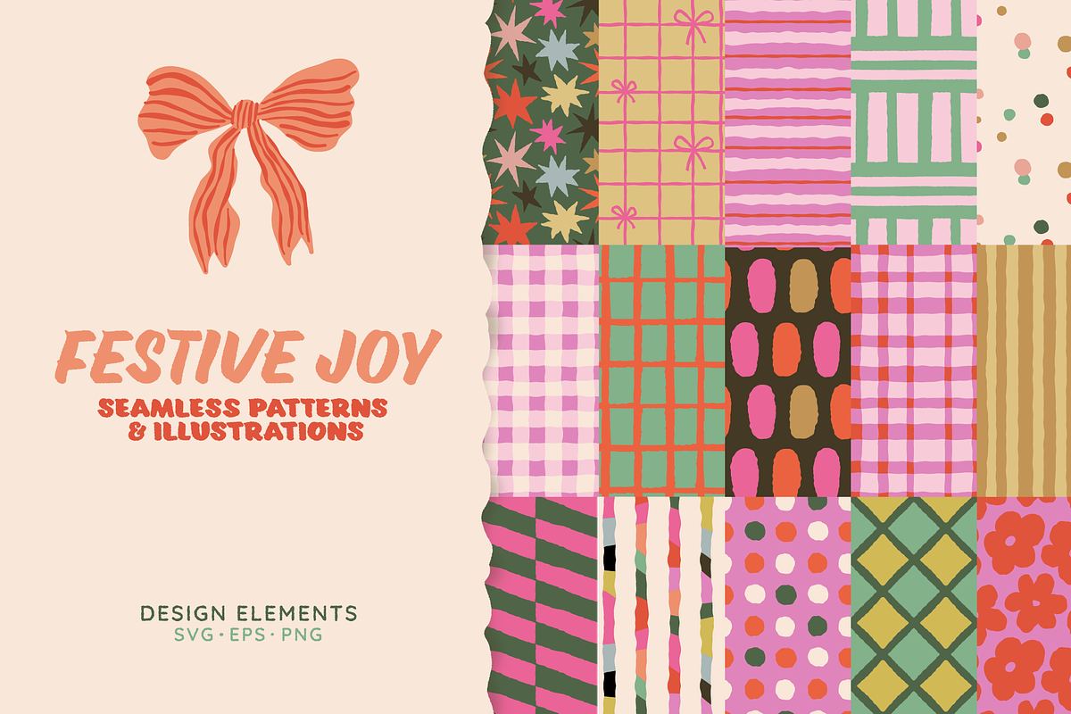 Festive Joy, patterns & illustration, a Pattern Graphic by venimo