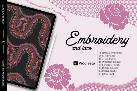 Embroidery Stroke Vector Brushes | Brushes ~ Creative Market