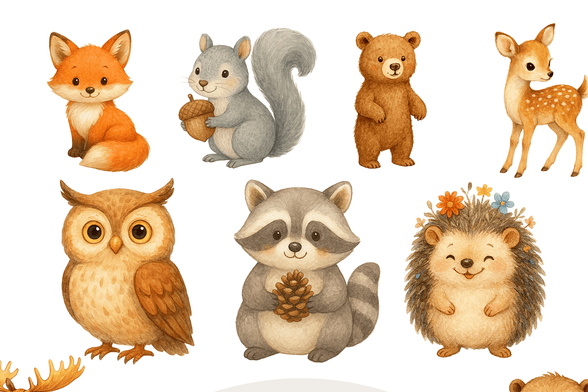 Forest Animals Clipart Set