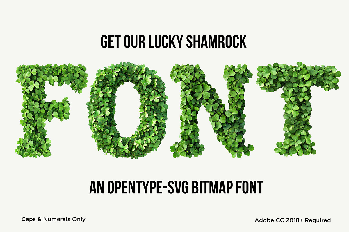 Shamrock 3D Font, a Font by Loudoun Design Co.