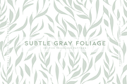 Subtle Gray Foliage | Vector Pattern, a Wallpaper Graphic by MalyskaStudio