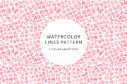 Watercolor Lines Pattern, a Pattern Graphic by LauraMockDesign