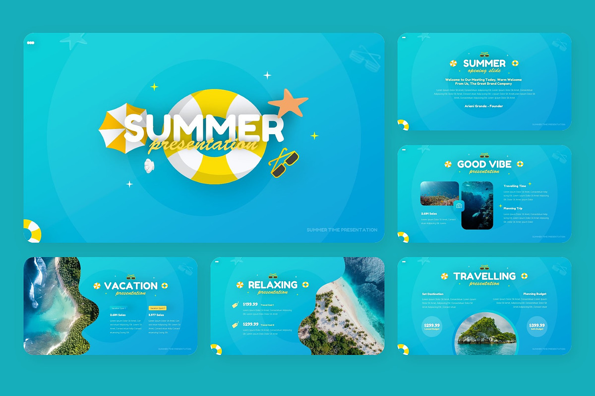 Summer Vacation Powerpoint, a Presentation Template by CleversiteStd