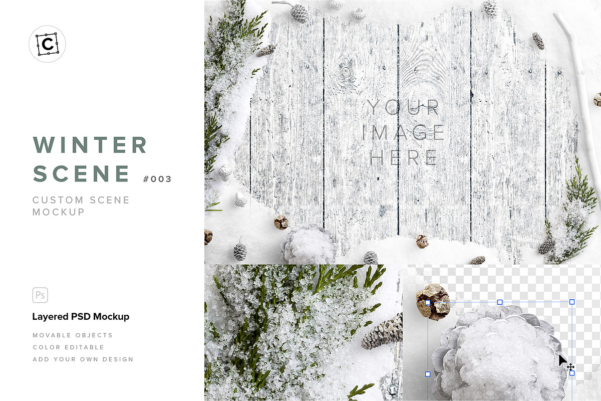 Winter Custom Scene Mockup #003, a Product Mockup by Custom Scene ...