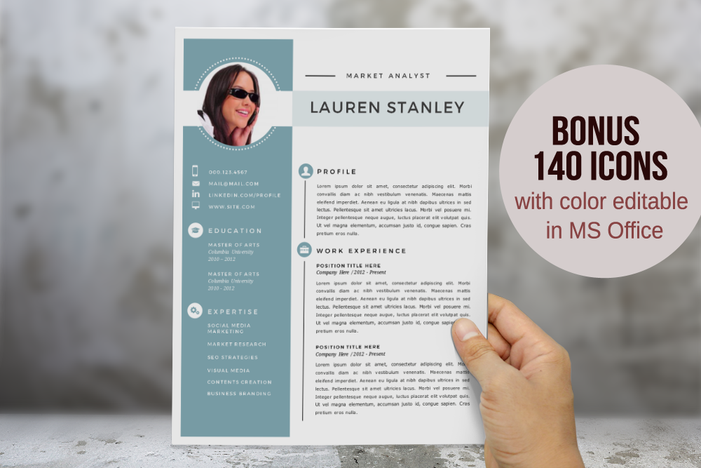 Elegant 2 in 1 Word resume template, a Resume Template by Inkpower