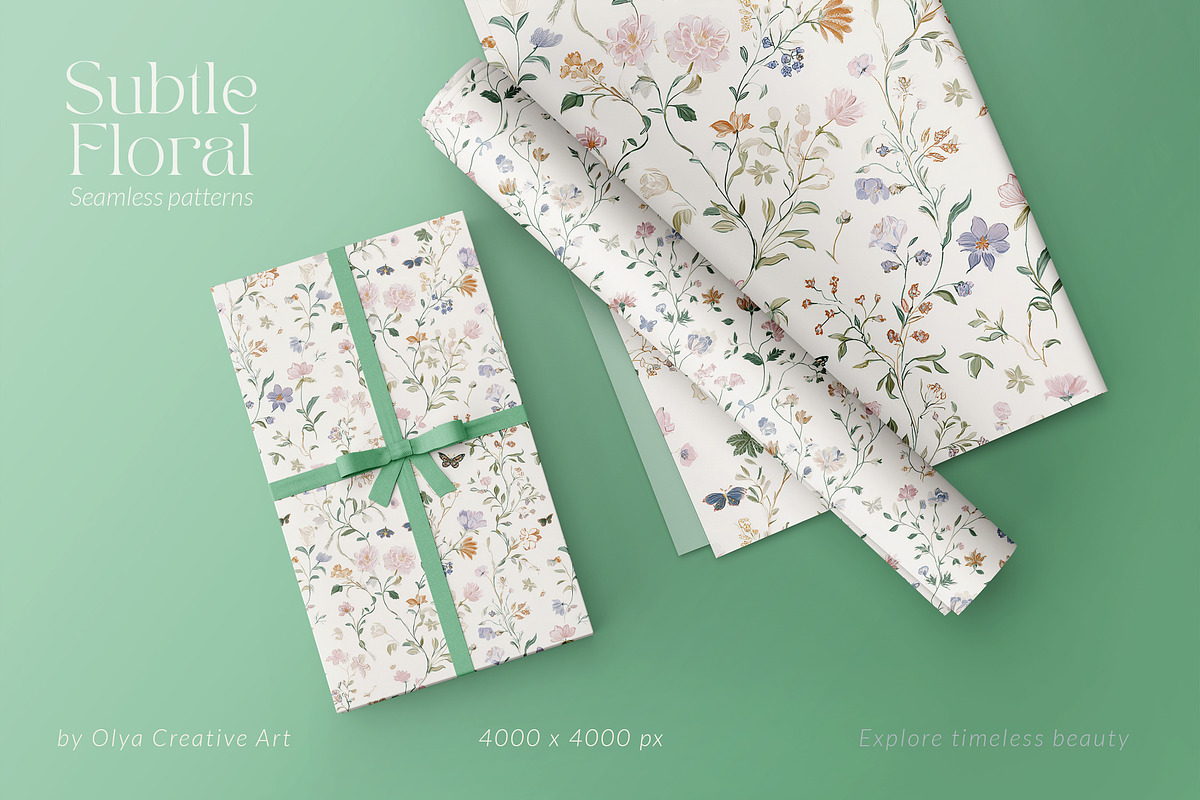 Romantic Floral Seamless Patterns
