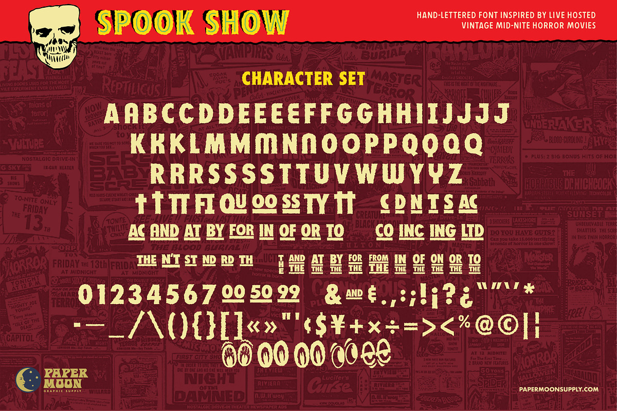 Spook Show Poster Font & Art Bundle, a Font by Paper Moon Graphic Supply