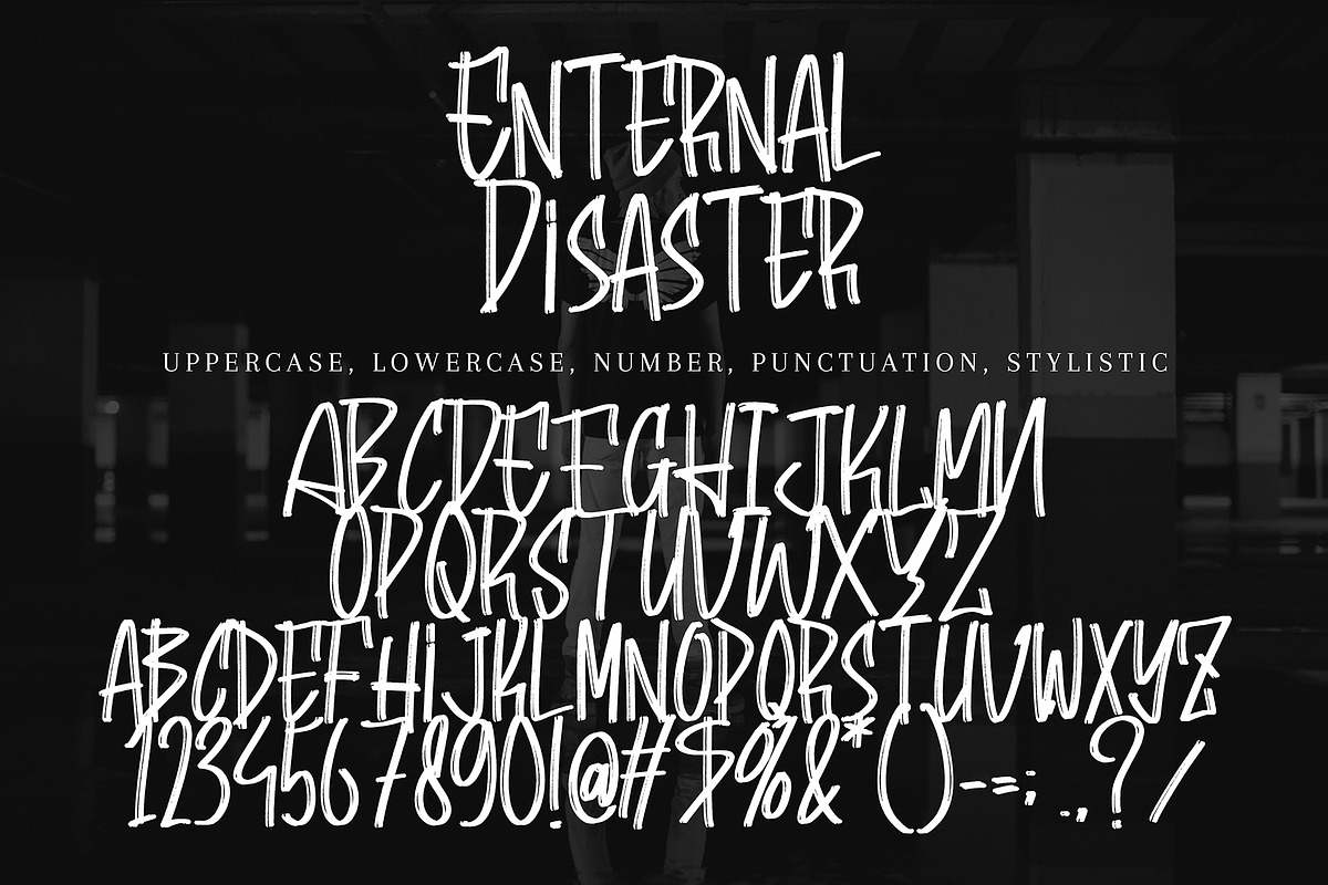 Enternal Disaster, a Handwritten Font by pineungtype