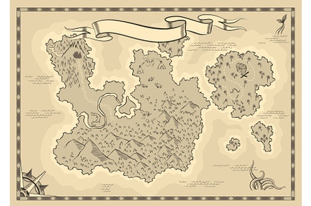 Vector Pirate Treasure Map | Illustrations ~ Creative Market
