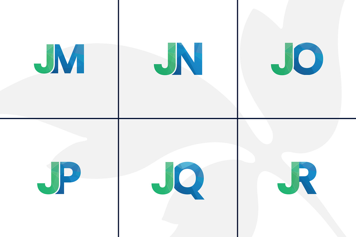 26 JA to JZ Alphabet Monograms