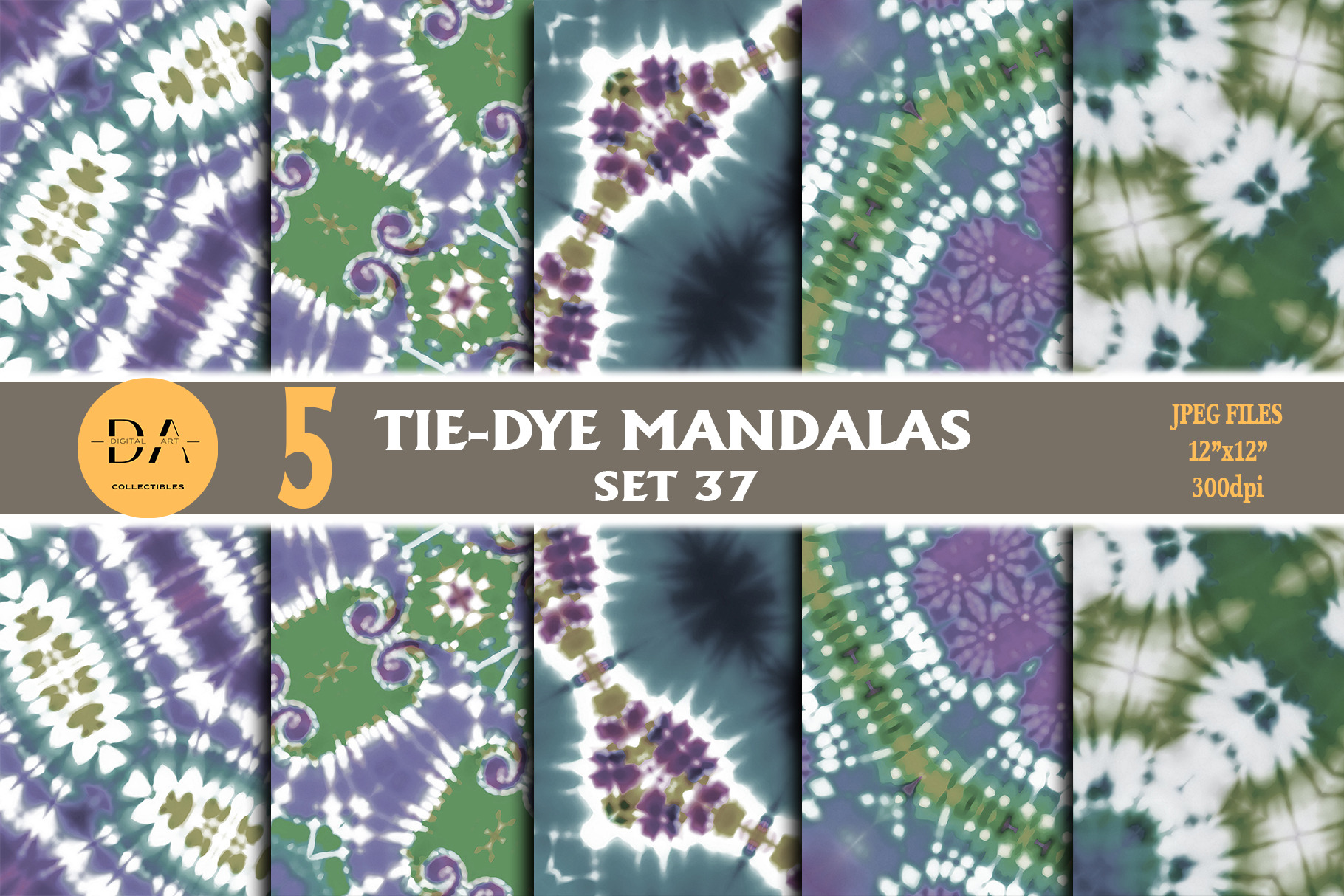Tie Dye Mandalas Set 37