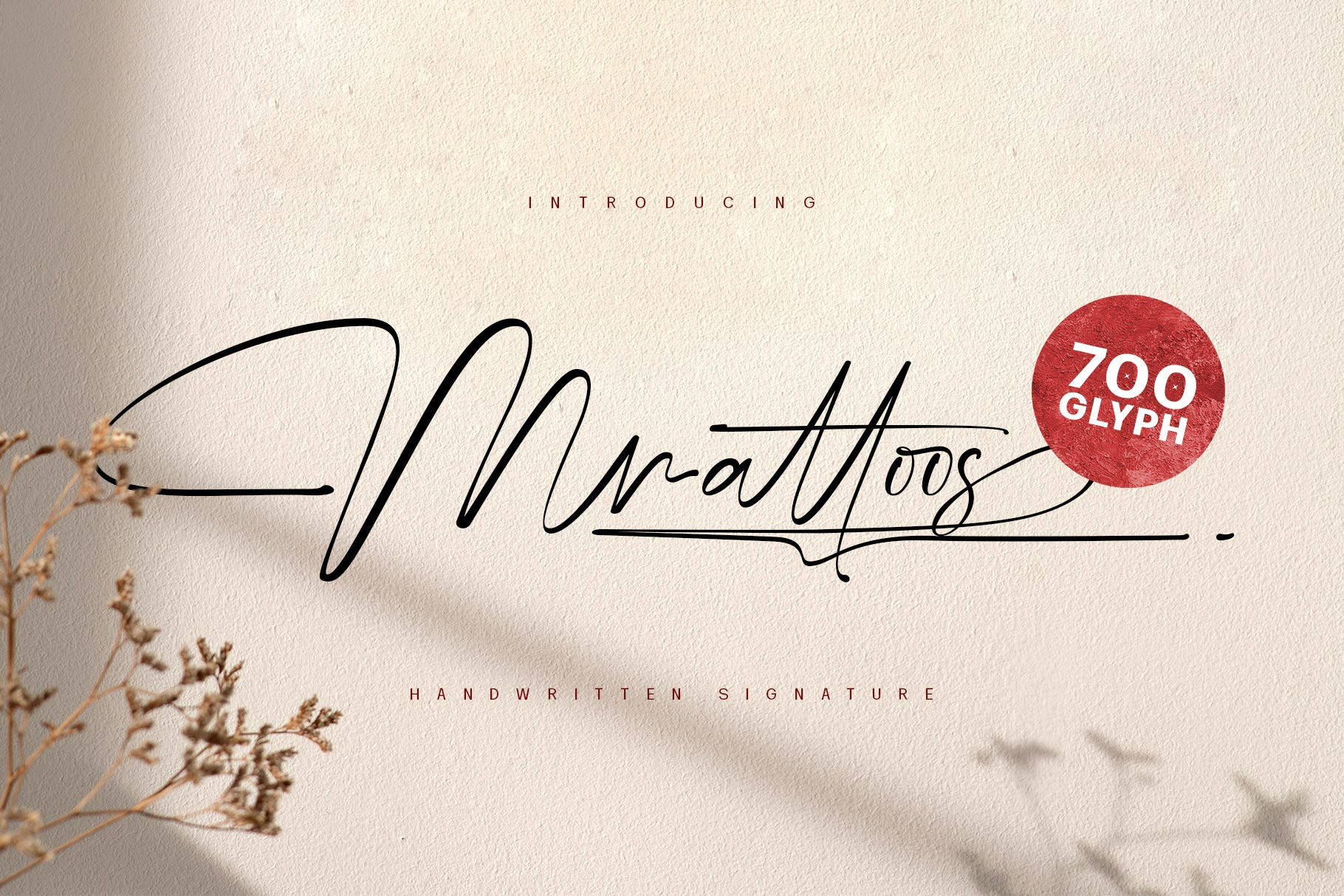 Mrattoos Signature Script Font, a Script Font by alit design | Creative ...