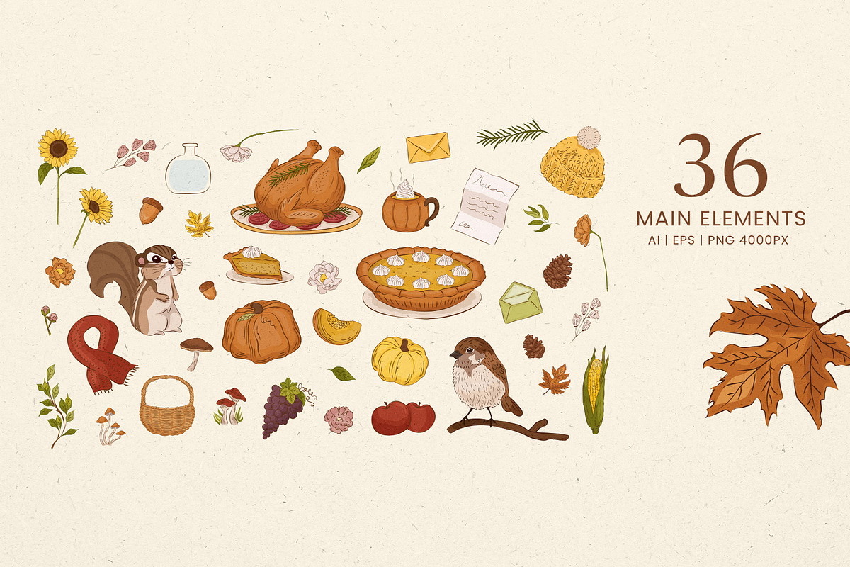 Fall Autumn Illustrations Set, an Object Graphic by DesignerCandies