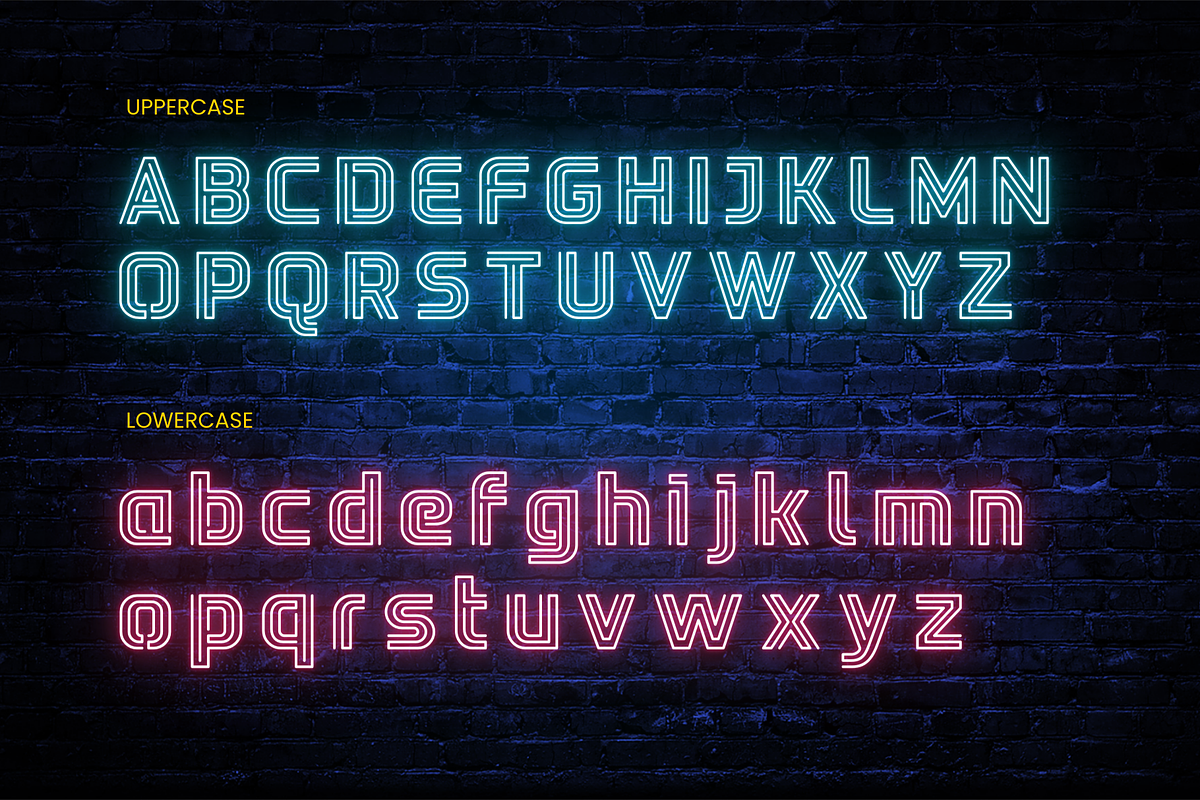 Neon Goodshine - Neon Display Font, a Sans Serif Font by Sronstudio