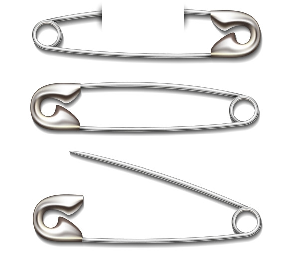 vector safety pin, an Object Graphic by Microvector
