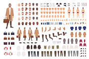 Fashionable man constructor, DIY kit | People Illustrations ~ Creative ...