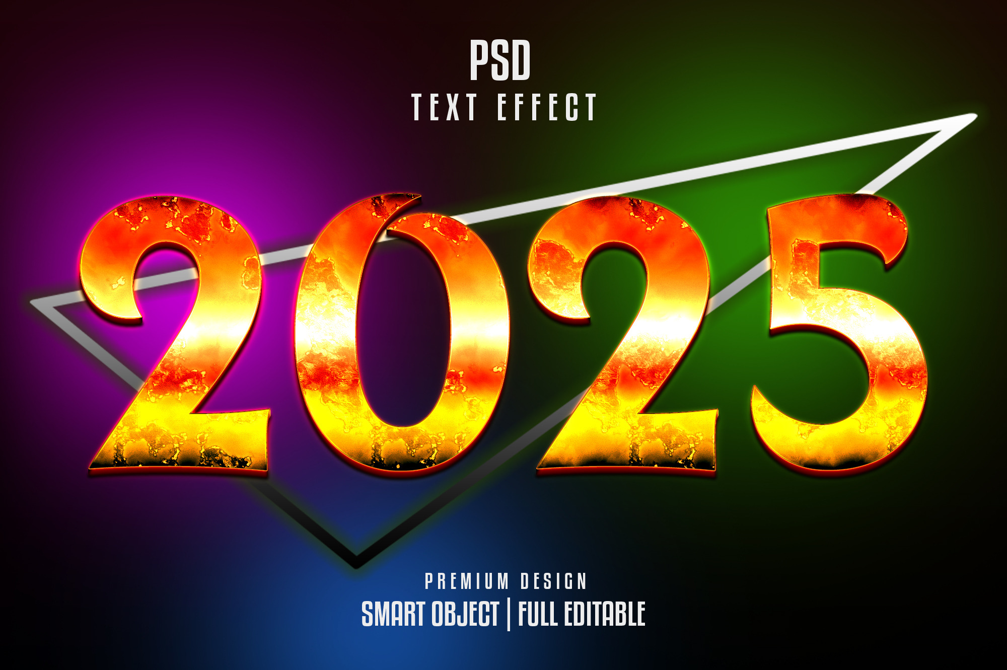 2025 Text Effect, a Layer Style Add-On by himelgfx