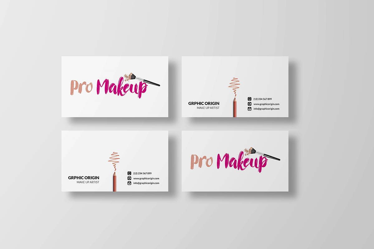 MakeUp Business card, a Business Card Template by Graphic Origin ...