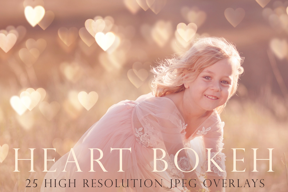 Heart Bokeh Overlays, an Object Graphic by Paper Farms