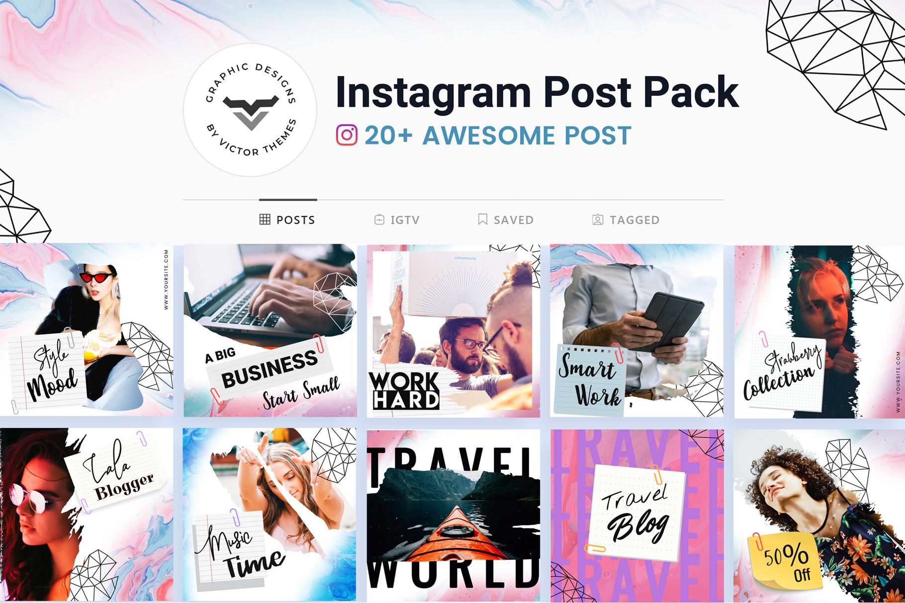 Instagram Post Template, a Social Media Template by VictorThemes