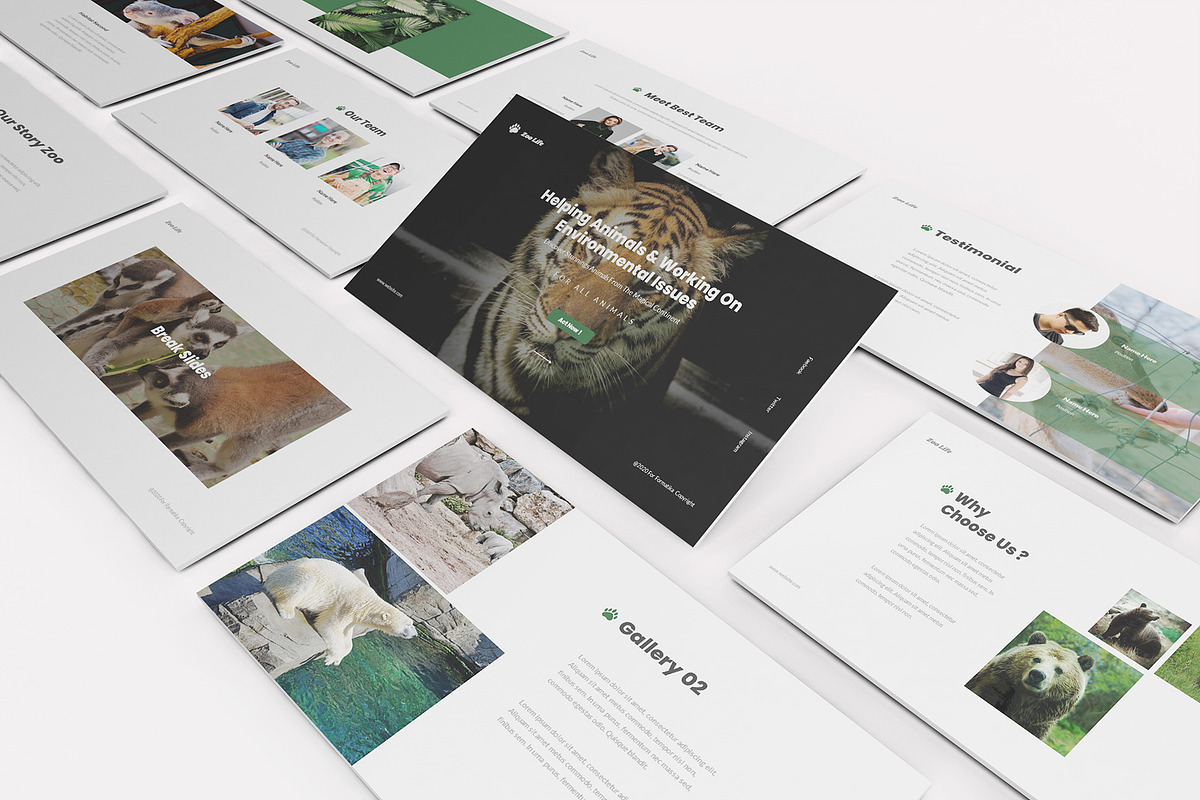 Zoo Google Slides Template, a Presentation Template by Formatika Studio
