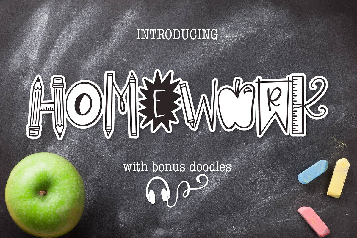 Homework - A School Teacher Font, a Font by CraftyLittleNodes ...