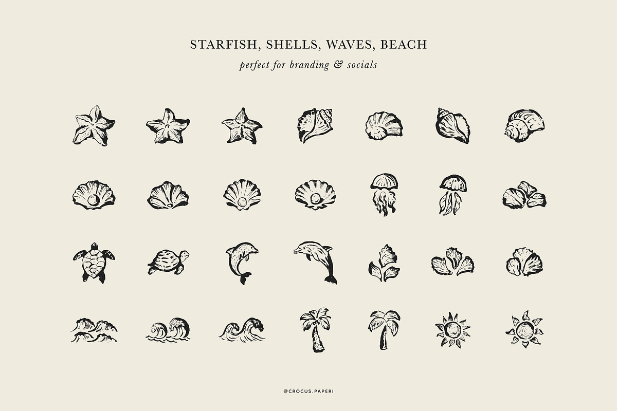 56 Ocean & Beach Ink Illustrations | Creative Market