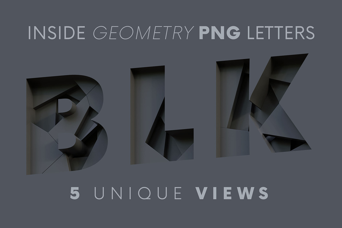 Inside Geometry - 3D Lettering, a Graphic by MIIM
