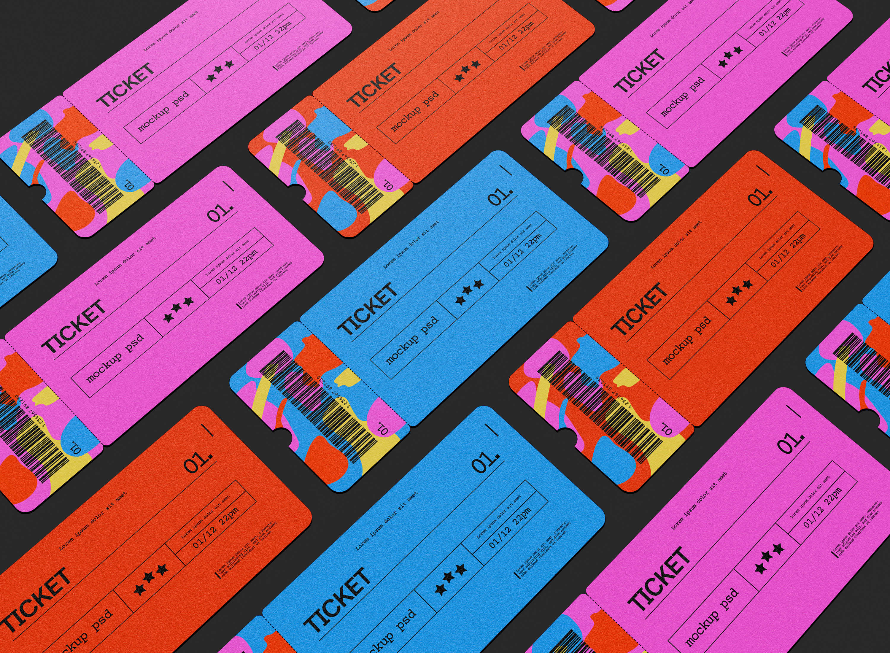 Tickets Mockup, a Print Template by Mego-studio