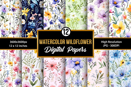 Watercolor tropical digital paper | Graphic Patterns ~ Creative Market