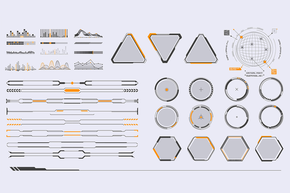 Cyberpunk UI Small Set, a Technology Illustration by Olga Ryzychenko