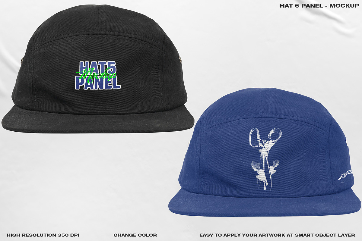 Hat 5 Panel - Mockup, a Hat Mockup by DaldSgh