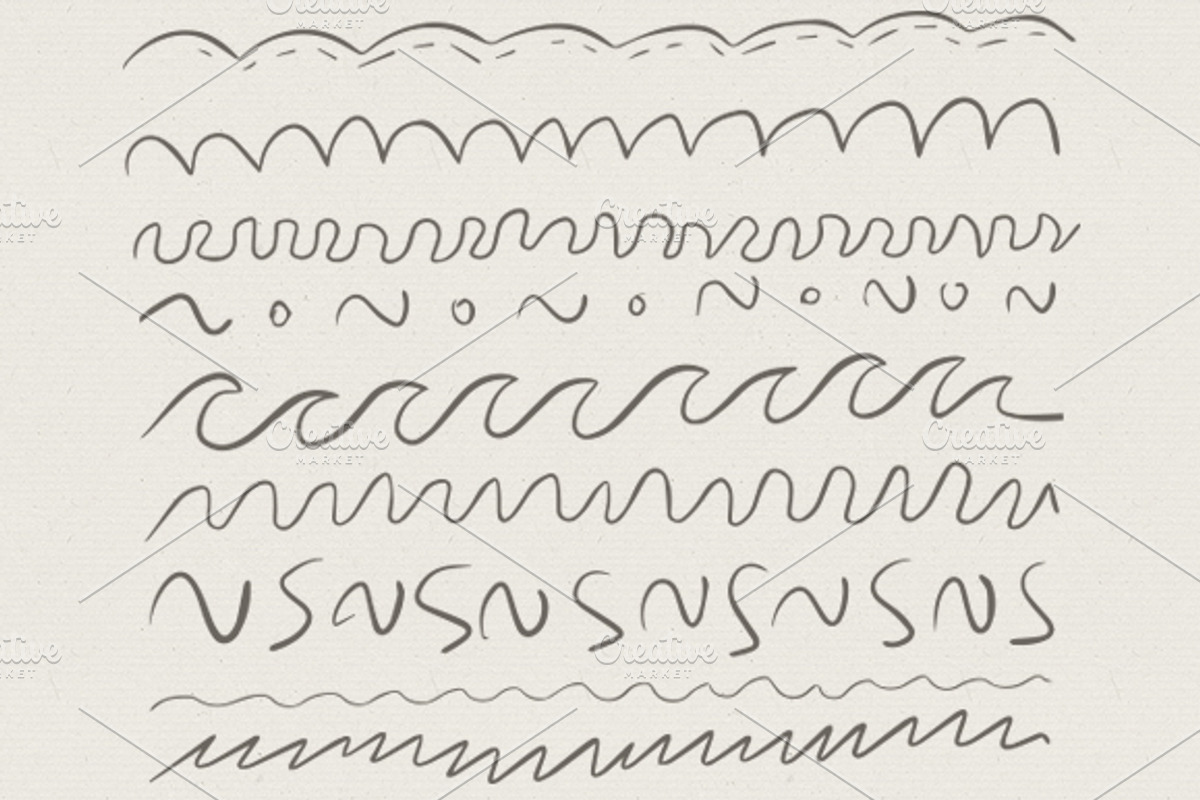 45 Hand Drawn Vector Lines, an Illustration by Jamie Pickering