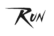 Run vector lettering, a Branding & Logo Template by Zagach Letters