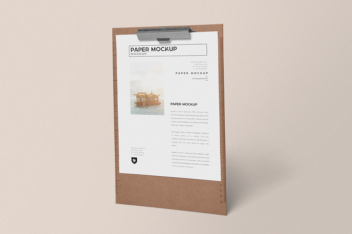 Realistic Paper Mockups, a Stationery Template by ZippyPixels