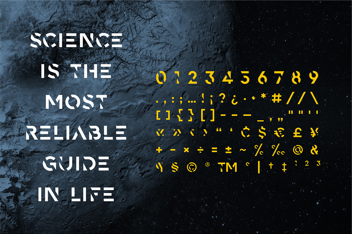 Spaco Stencil SC, a Font by K:O\Fonts