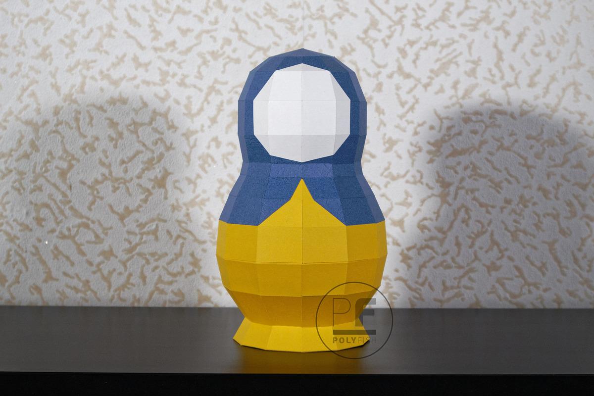 DIY Matryoshka 3D model template, a Graphic by PolyFish