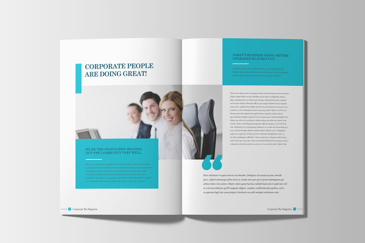 Corporate Business Magazine Template, a Magazine Template by Layout Design