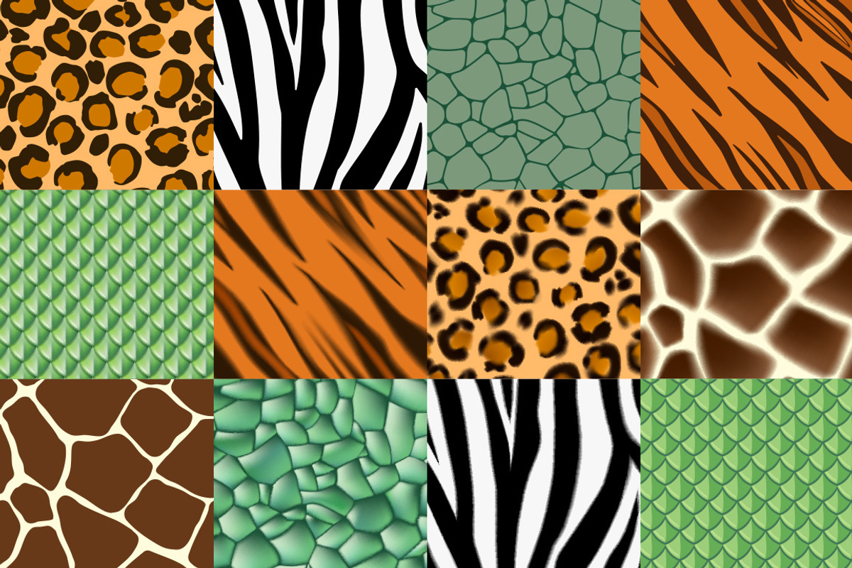 Animal print seamless pattern pack, a Background Graphic by Christos ...