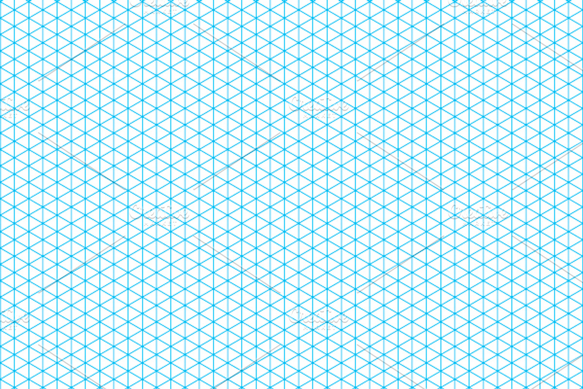 Cyan isometric grid on a4 sheet, a Pattern Graphic by BestPics