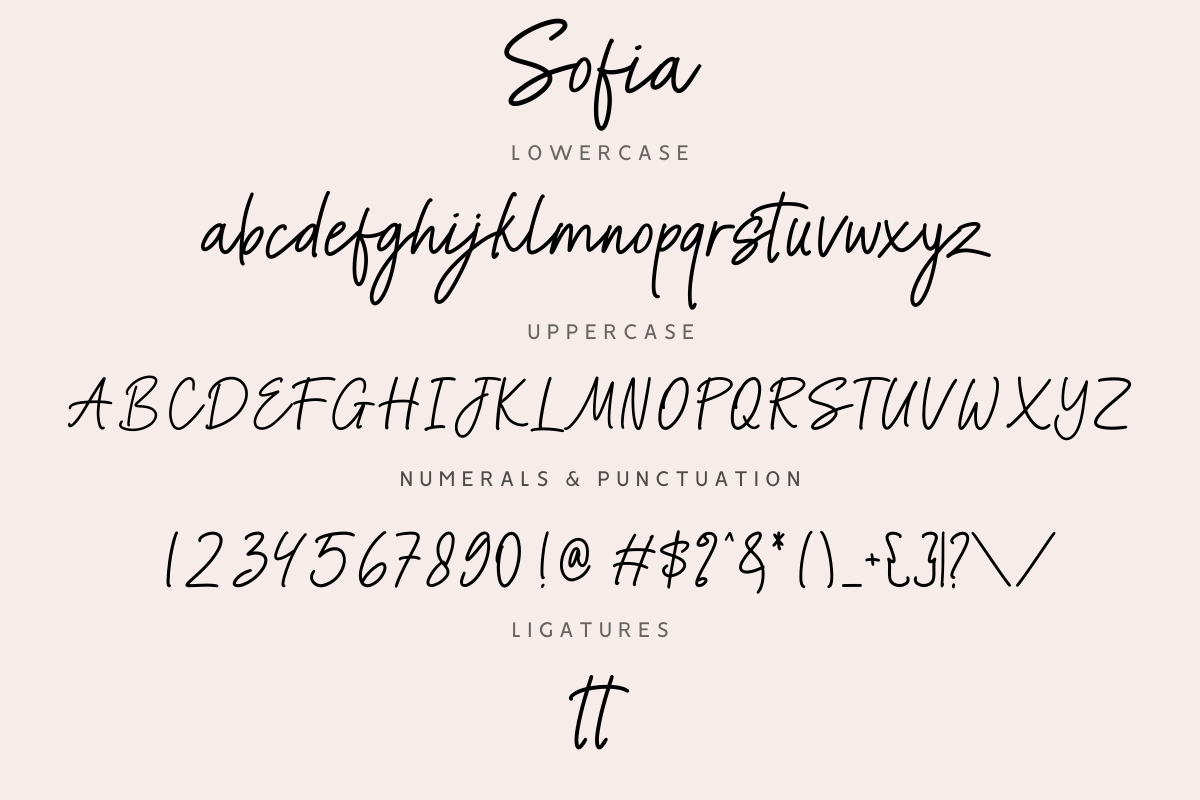 Sofia, a Script Font by Fashion Creative