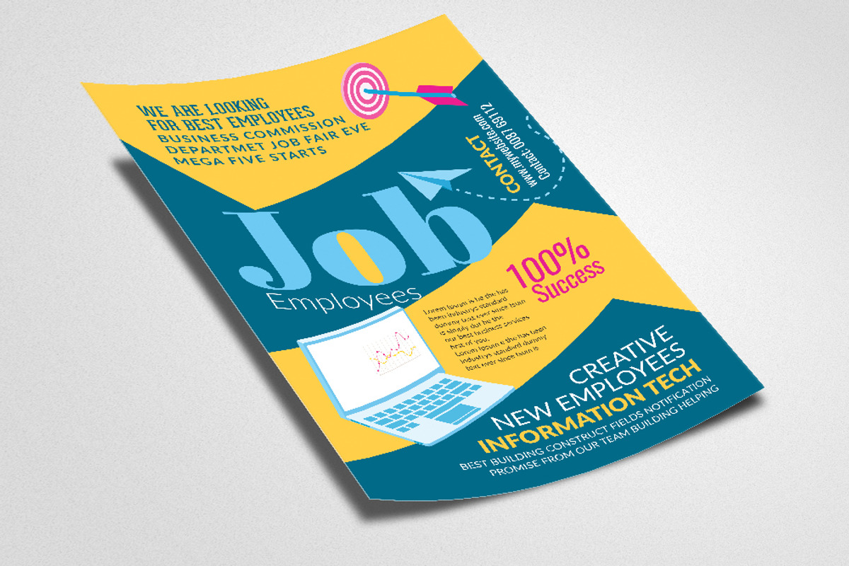 Job Vacancy Flyer Template, a Flyer Template by Design Up