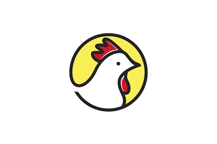 chicken line logo, a Branding & Logo Template by ZHR Creative