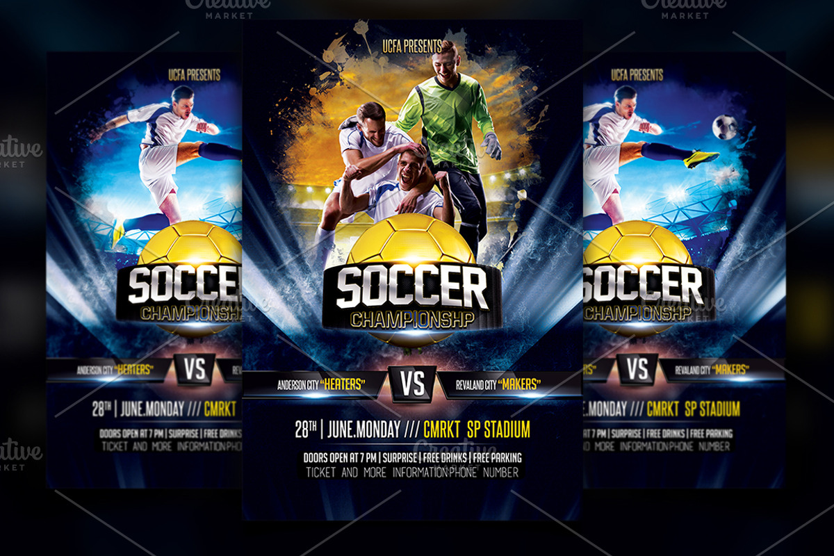Soccer Flyers Bundle 10 in 1, a Flyer Template by Basez Flyers