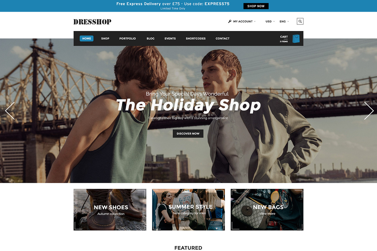 DresShop - Fashion WooCommerce Theme, a WordPress Template by WPThemeGo