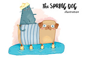 The Spring Dog, an Illustration by Zooza Art