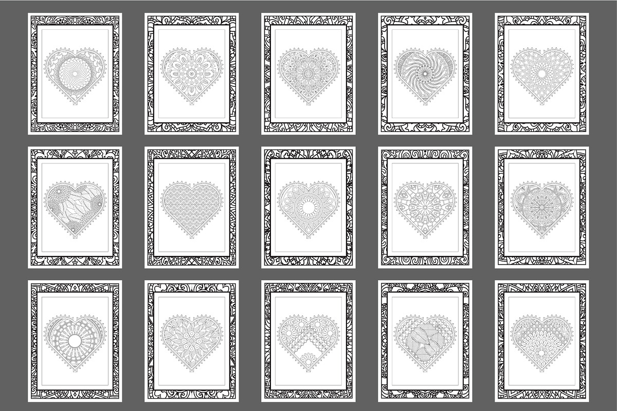 100 Valentines Day Coloring Pages, an Object Illustration by Blue ...