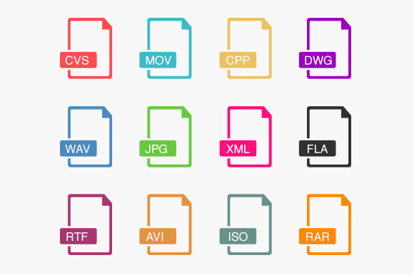 12 Outline File Icons, an Outline Icon by Creative VIP